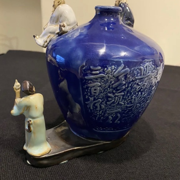 no brand | Art | Rare Vintage Feng Shui Shiwan Chinese Mud Men Vase3 ...